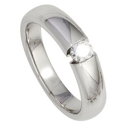 Jobo Damen Diamantring "Ring Wei&szlig;goldring", 56, SI = kleine Einschl&uuml;sse, Diamanten Wei&szlig;gold 585wei&szlig;gold 585, Diamanten, Wei&szlig;gold 585, Fingerringe,