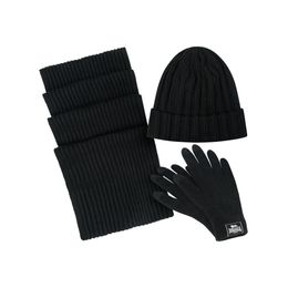 Lonsdale Herren Beanie "ACOMB", schwarz, Gr. S, Obermaterial: 100% Polyacryl, M&uuml;tzen