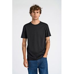 LINDBERGH Herren T-Shirtschwarz, wei&szlig;, Gr. XL, unifarben, Single Jersey, Obermaterial: 100% Baumwolle, Shirts, mit Rundhalsausschnitt im 4-er Pack
