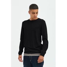Blend Damen Strickpullover "BHPullover", schwarz, Basic, Gr. M, meliert, Feinstrick, 50% Viskose, 28% Polyester, 22% Nylon, Pullover, Stilvoller