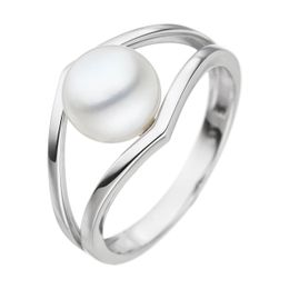 Jobo Damen Perlenring "Ring Wei&szlig;goldring", 56, Perlen Wei&szlig;gold 585wei&szlig;gold 585, Perlen, Wei&szlig;gold 585, Fingerringe, 585 Wei&szlig;gold mit Perle