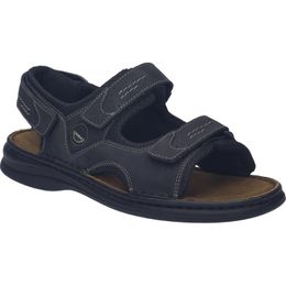 Josef Seibel Herren Sandale "Franklyn, black-black", Gr. 45, schwarz, Obermaterial: 100% Rindsleder Leather cow., Schuhe