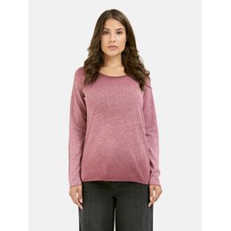 Smith & Soul SMITH & SOUL Damen Rundhalspullover, rosa, Gr. XS, unifarben, Strick, Material: 50% Baumwolle, 50% Polyester, Pullover, aus Feinstrick