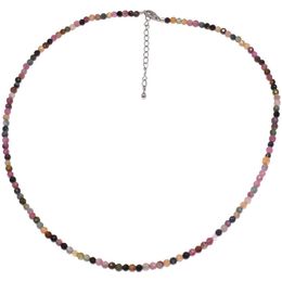 Firetti Damen Collier "Schmuck Geschenk Halsschmuck Halskette Farbstein Edelstein Turmalin", 50, Messing Nylon, bunt, Messing, Nylon, Halsketten,