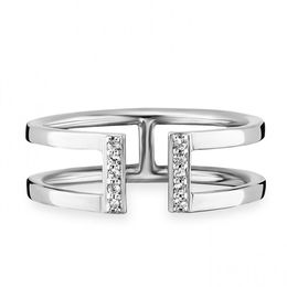 CAI CA&Iuml; Damen Fingerring "925/- Sterling Silber rhodiniert Topas", 052 (16,6), 0,04, Silber 925 (Sterlingsilber), wei&szlig;, Silber 925 (Sterlingsilber),