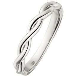 Jobo Damen Goldring "Ring Wei&szlig;goldring geflochten", 52, Wei&szlig;gold 585wei&szlig;gold 585, Wei&szlig;gold 585, Fingerringe, 585 Wei&szlig;gold