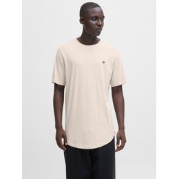 Jack & Jones JACK & JONES Herren Rundhalsshirt "JPRBLABRODY im 5er-Pack, mit Logodruck, Rundhals und atmungsaktiv", rot, Gr. S, bestickt, unifarben, Single