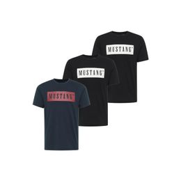 Mustang Herren T-Shirt "T-Shirt Style Austin 3P 3er Pack", bunt, Gr. S, Obermaterial: 100% Baumwolle CO(Bio)., Shirts