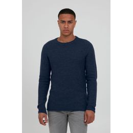 Blend Damen Strickpullover "BHPullover", blau, Gr. XXL, meliert, Feinstrick, 100% Baumwolle, Pullover, Strickpullover mit Strukturmuster