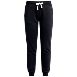 oxmo Damen Sweathose "Sweathose OXOlivia", schwarz, Gr. M, Obermaterial: 80% Polyester PES. 20% Baumwolle CO., Hosen