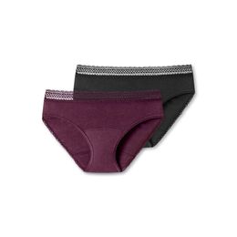 Schiesser Damen Periodenslip "Secret Care", Gr. 50, lila, Single Jersey, Obermaterial: 54% Baumwolle, 25% Lyocell, 15% Polyester, 2% Elasthan, 2%