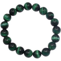 Firetti Damen Armband "Schmuck Geschenk Armschmuck Armkette Edelstein Farbstein Tigerauge", 18, Silikon Stein, gr&uuml;n, Silikon, Stein, Armb&auml;nder, mit