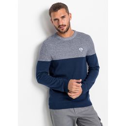 Catamaran Herren Rundhalspullover "Pullover"dunkelblau, meliert, Gr. 48, meliert, unifarben, 50% Baumwolle, 50% Polyacryl, Pullover