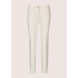 Madeleine Mode MADELEINE Damen Stoffhose "Hose Schlanke Five-Pocket mit Stretch-Komfort", wei&szlig;, Modern, Gr. 46, Obermaterial: 71% Baumwolle CO. 26% Modal CMD. 3%