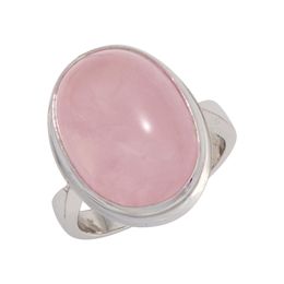 Jobo Damen Silberring "Ring Statement rosa", 54, Silber 925 (Sterlingsilber)rosa, Silber 925 (Sterlingsilber), Fingerringe, 925 Silber mit Rosenquarz