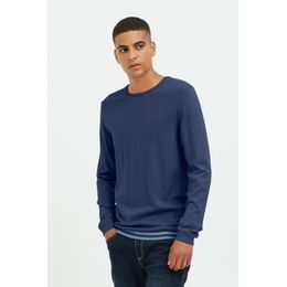 Blend Damen Strickpullover "BHPullover", blau, Basic, Gr. L, meliert, Feinstrick, 50% Viskose, 28% Polyester, 22% Nylon, Pullover, Stilvoller
