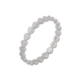 CAI CA&Iuml; Damen Fingerring "925/- Sterling Silber rhodiniert Herz Stacking", 050 (15,9), Silber 925 (Sterlingsilber), wei&szlig;, Silber 925 (Sterlingsilber),