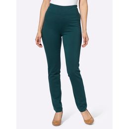 Classic Basics Damen Leggings, blau, Gr. 44, unifarben, 49% Baumwolle, 46% Polyester, 5% Elasthan, Hosen