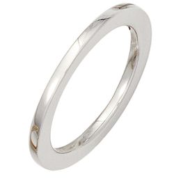 Jobo Damen Goldring "Wei&szlig;goldring Vorsteckring 1,8 mm", 58, Wei&szlig;gold 585, silber, Wei&szlig;gold 585, Fingerringe, 585 Wei&szlig;gold