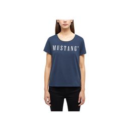 Mustang Damen T-Shirt "T-Shirt Style Alma 3P 3er Pack", blau, Gr. XL, Obermaterial: 100% Baumwolle CO., Shirts