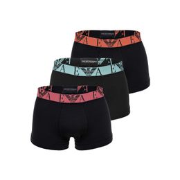 Emporio Armani Damen Boxershorts "Boxershort BOLD MONOGRAM 3er Pack", Gr. L, schwarz, Obermaterial: 95% Baumwolle CO. 5% Elasthan EL., Unterhosen