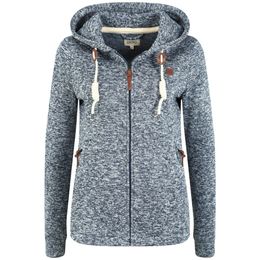 oxmo Damen Strickfleecejacke "Strickfleecejacke OXThory", blau, Gr. S, Obermaterial: 100% Polyester PES., Jacken