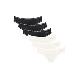 Sloggi Damen Slip "Slip GO Crush Mini C6P 6er Pack", Gr. XS, bunt, Obermaterial: 95% Baumwolle CO. 5% Elasthan EL., Unterhosen