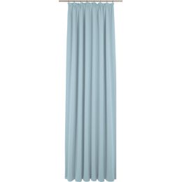 Vorhang WIRTH, B:130cm H:225cm, blau, Jacquard, Baumwolle, Polyester, Wohnzimmer, Gardinen, "Newbury"