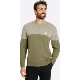 Catamaran Herren Rundhalspullover "Pullover"khaki, meliert, Gr. 48, meliert, unifarben, 50% Baumwolle, 50% Polyacryl, Pullover