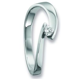 ONE ELEMENT Damen Diamantring "0.09 ct Diamant Brillant Ring aus 585 Wei&szlig;gold", 55, 0,09 mit Diamant, Diamanten Gold Wei&szlig;gold 585silber, Diamanten,