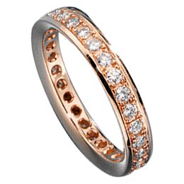 Jobo Damen Diamantring "Memory Ring", 54, Diamanten Roségold 585roségold 585, Diamanten, Roségold 585, Fingerringe, 585 Roségold mit Diamanten rundum