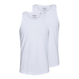 Jack & Jones JACK & JONES Herren Muskelshirt "JACBASIC TANKTOP 2 PACK NOOS", wei&szlig;, Gr. L, unifarben, Jersey, Obermaterial: 100% Baumwolle, Shirts
