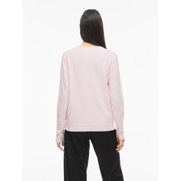 Vila Damen V-Ausschnitt-Pullover "VIRIL V-NECK L/S KNIT TOP - NOOS"cherry blossom detail:light melange, Gr. L, meliert, Feinstrick, Obermaterial: 50%