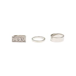 MisterTee Damen Ring-Set "MisterTee Unisex Pray Ring Set", S/Msilber, Fingerringe