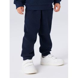 name it Jungen Sweathose "NMMOBEAR NREG SWEAT PANT UNB NOOS", blau, Gr. 80, unifarben, Sweatware, Obermaterial: 51% Baumwolle, 35% Polyester, 14%