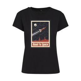 Merchcode Shirt 'Road To Space' Damen Gr&ouml;&szlig;e S beige / rostrot / schwarz