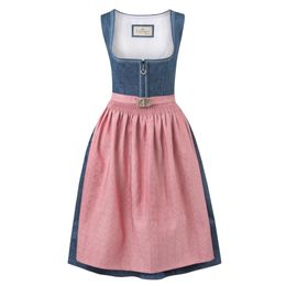 Stockerpoint Dirndl 'Roseline' Damen Gr&ouml;&szlig;e 46 blau / altrosa