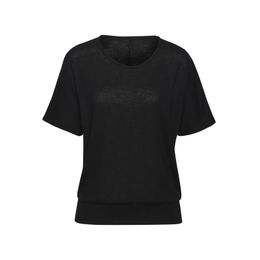 Vivance Damen Kurzarmshirt, schwarz, Gr&ouml;&szlig;e 32/34
