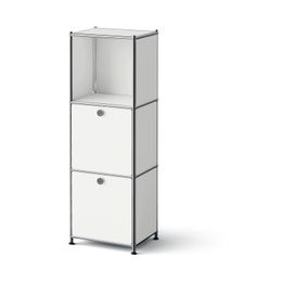 Tchibo - Kommode &raquo;Metall CN3 Slim Line&laquo; mit 2 Klappenf&auml;chern - 40x30,5x120,3cm - chrom - Stahl / Aluminium / Kunststoff