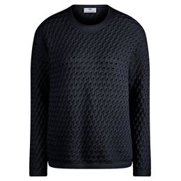 Peter Hahn - Rundhals-Pullover, blau, Gr. 38 / S - Baumwolle