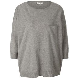 Peter Hahn - Pullover mit 3/4-Arm, grau, Gr. 46 / L - Schurwolle