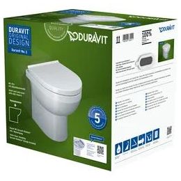 Duravit No.1 Stand-WC Set, inklusive WC-Sitz, 370x480mm, wei&szlig; hochglanz, 41840900A1