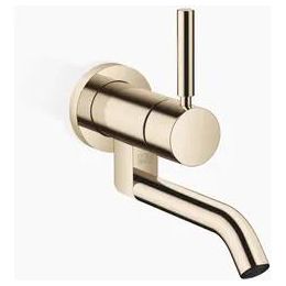 Dornbracht META Waschtisch-Wand-Einhandbatterie ohne Ablaufgarnitur, Ausladung 185mm, 36805660-26, Farbe: Light Gold