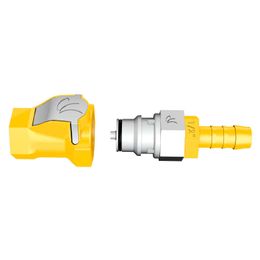 Lilie Push-and-Connect Ventiladapter Schnellkupplung Weissgelb inkl. Absperrfunktion gerade 1/2 Zoll-Innengewinde x 10 mm - Schlauchadapter