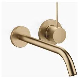 Dornbracht META Waschtisch-Wand-Einhandbatterie ohne Ablaufgarnitur, Ausladung 250mm, 36861662-39, Farbe: Dark Brass geb&uuml;rstet