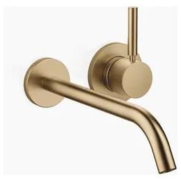Dornbracht META Waschtisch-Wand-Einhandbatterie ohne Ablaufgarnitur, Ausladung 250mm, luftangereicherter, runder Strahl, 36861660-39, Farbe: Dark Brass geb&uuml;rstet