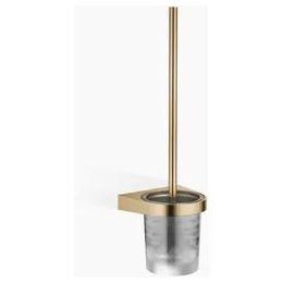 Dornbracht Toilettenb&uuml;rstengarnitur, Wandmodell, Glas aus Kristallglas, 83900970-39, Farbe: Dark Brass geb&uuml;rstet