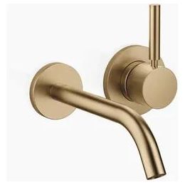 Dornbracht META Waschtisch-Wand-Einhandbatterie ohne Ablaufgarnitur, Ausladung 190mm, luftangereicherter, runder Strahl, 36860660-39, Farbe: Dark Brass geb&uuml;rstet