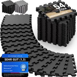 DeubaXXL DE Bodenschutz-/Puzzlematten 54er-Set Schwarz 264x175x1cm 997765
