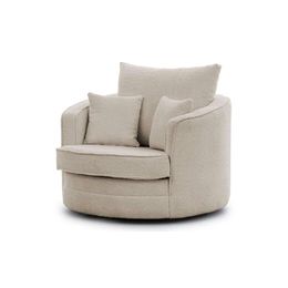 S-STYLE Drehsessel beige Ma&szlig;e (cm): B: 107 H: 94 Sessel & Hocker > Sessel nach Material > Stoff Sessel &raquo; Sofa DE